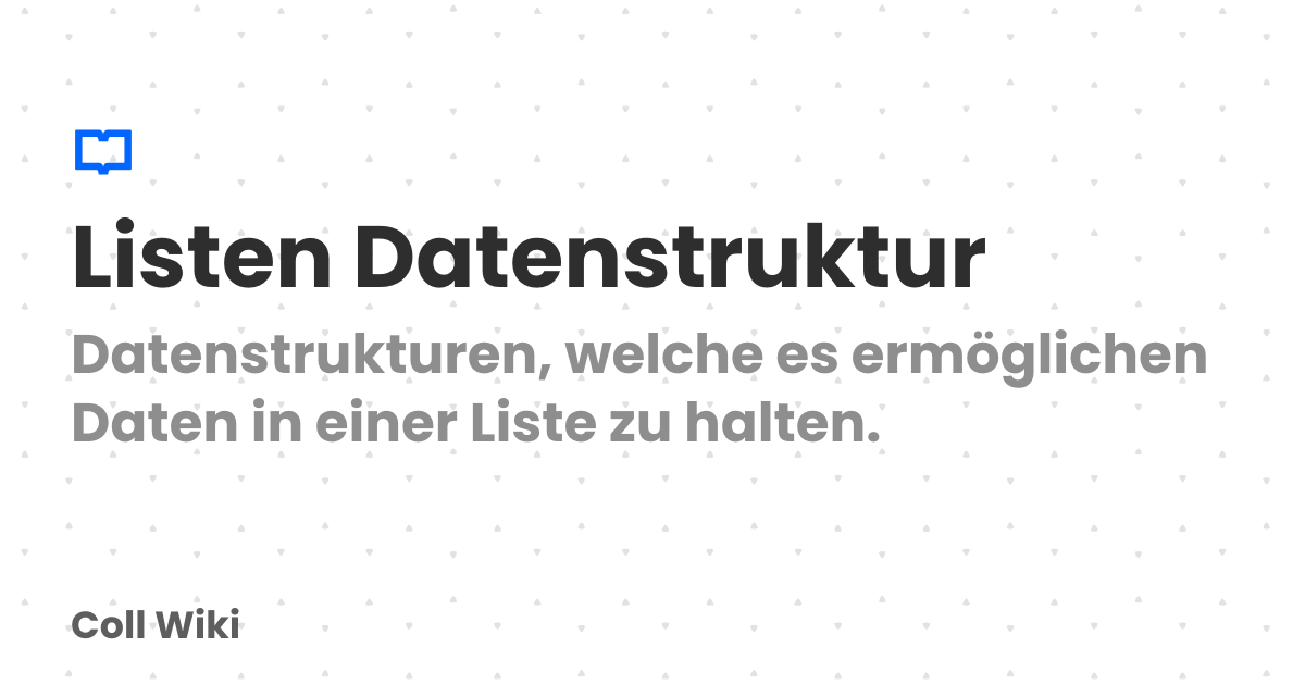 Listen Datenstruktur | Coll Wiki